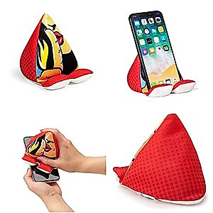 Plusheez Mobile Phone Holder | 2 in 1 Phone Stand with Micro Fibre Wipe | Screen Cleaner | Universal Phone Stand for Kids Children Adults | eReader/Kindle/Smartphone/Small Tablet Compatible (Lips)