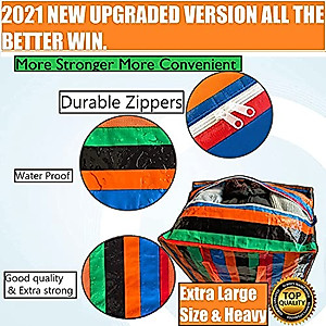 Heavy Duty Extra Large Storage Bags, DOLLARRICH Moving Bag, Patio Cushion Storage Bag, Storage Totes for Moving Supplies, College Dorm Essentials, Bedroom Closet, Clothes Storage Bins, Alternative to Moving Box, Storage Containers, Christmas Tree Storage