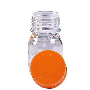 ISOLAB USA – Round Media Storage Bottle, 100ml, with COLOR CODED Screw GL 45 Cap, Borosilicate 3.3 Glass, Pack of 10