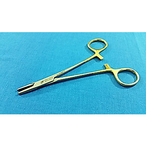 T/C Mayo Hegar Needle Holder Driver 5.5" (14cm) with Tungsten Carbide Cross Serrated Inserts (HTI BRAND)