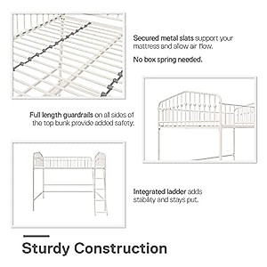 Novogratz Bushwick Metal Full Loft Bed, Off White