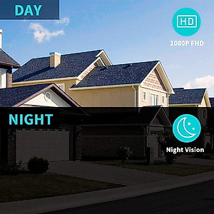 Outdoor Security Camera, Netvue 1080P Wifi Bullet Surveillance Camera Two-Way Audio, IP66 Waterproof, FHD Night Vision, Motion Detection, Home Security Camera Activity Alert, Cloud Storage, SD Card