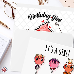 A1 Greeting Cards Set – 4 7/8 x 3 3/8" Blank White Cards and Envelopes – Perfect for Business, Thank You Cards, Wedding Invitations, Bridal Showers, Holidays, Birthdays and All Occasion – Set of 50