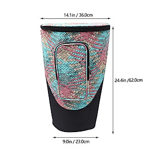 African Drum Bag Djembe Drum Bag 12 Inch, Djembe Backpack Padded Gig Bag with Shoulder Strap, Accessories Pocket, Double Layer, Djembe Drum Carrying Case