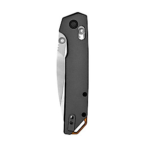 Kershaw Iridium Folding Pocket Knife, 3.4 inch D2 Steel Blade, DuraLock Locking Mechanism, Grey Aluminum Handle, Pocketclip