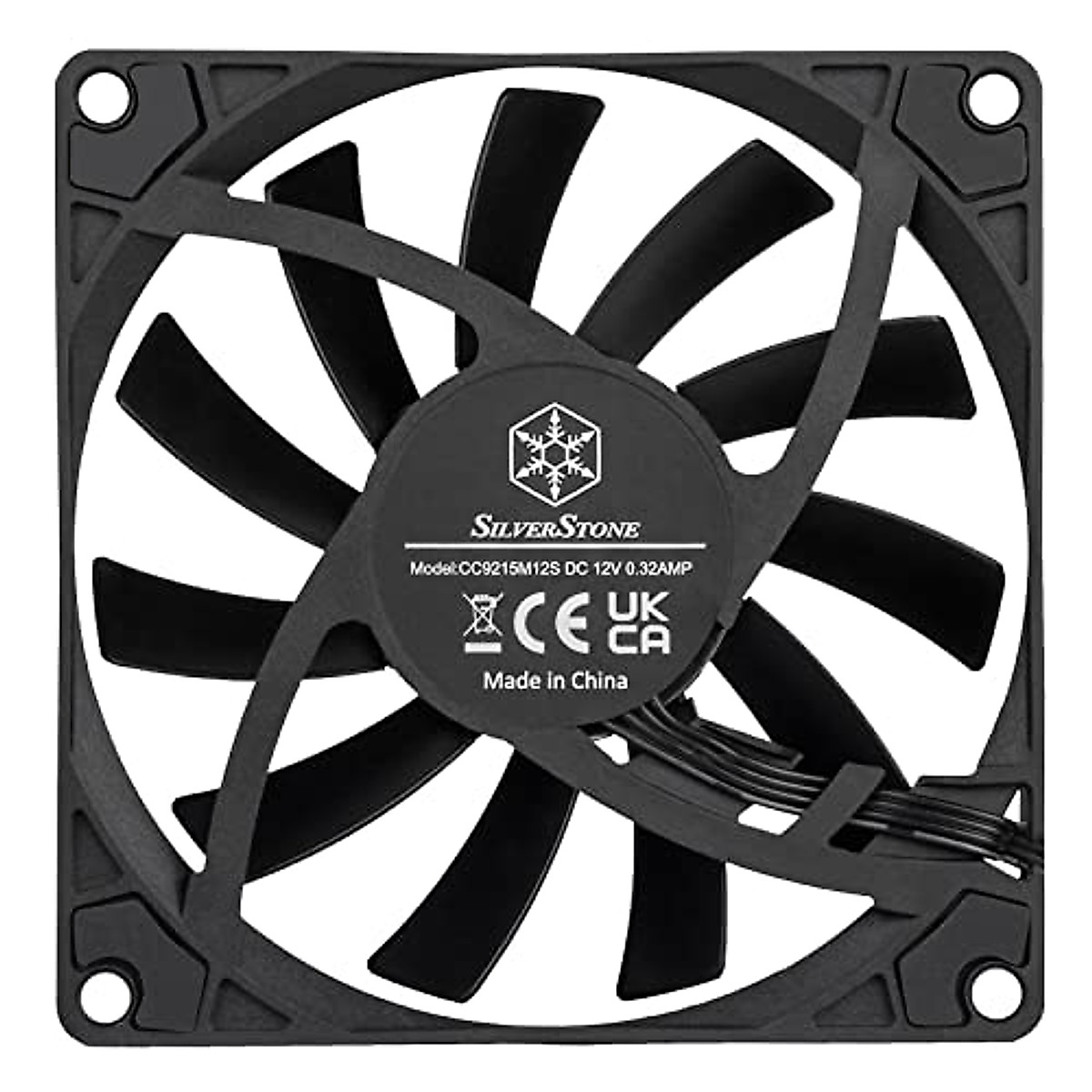 SilverStone Technology Air Slimmer 90 Enhanced Performance 92mm Slim Fan with PWM, SST-AS90B