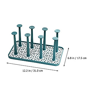 Veemoon Dishes Drying Rack Cup Drain Tray Mug Drainboard: Glass Drying Tray Mug Drain Board Wine Glasses Holder Drainer Shelf for Home Living Room Kitchen Multifunctional Shelf Glass Coffee Cup