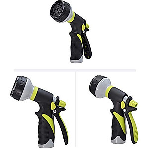 Garden Hose Nozzle | Hose Spray Nozzle | Water Nozzle Water Hose Nozzle Sprayer | 8 Adjustable Watering Patterns, Slip and Shock Resistant for Watering Plants, Cleaning, Car Wash and Showering Pets