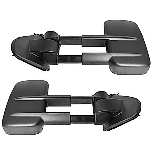 Trail Ridge Tow Mirror Power Heated Textured Black Pair Set for Silverado Sierra