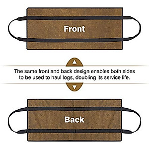 GASPRO Firewood Carrier, 40 x 18inch Firewood Tote Bag, Canvas Log Carrier with Reinforced Handles, Double Sides Usable