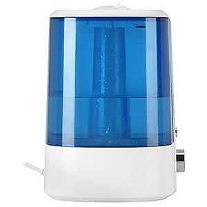 PureGuardian H1175WCA Ultrasonic Cool Mist Humidifier, 90 Hrs. Run Time, 1.5 Gal. Tank Capacity, 390 Sq. Ft. Coverage, Medium Rooms, Quiet, Filter Free, Silver Clean Treated Tank, Essential Oil Tray