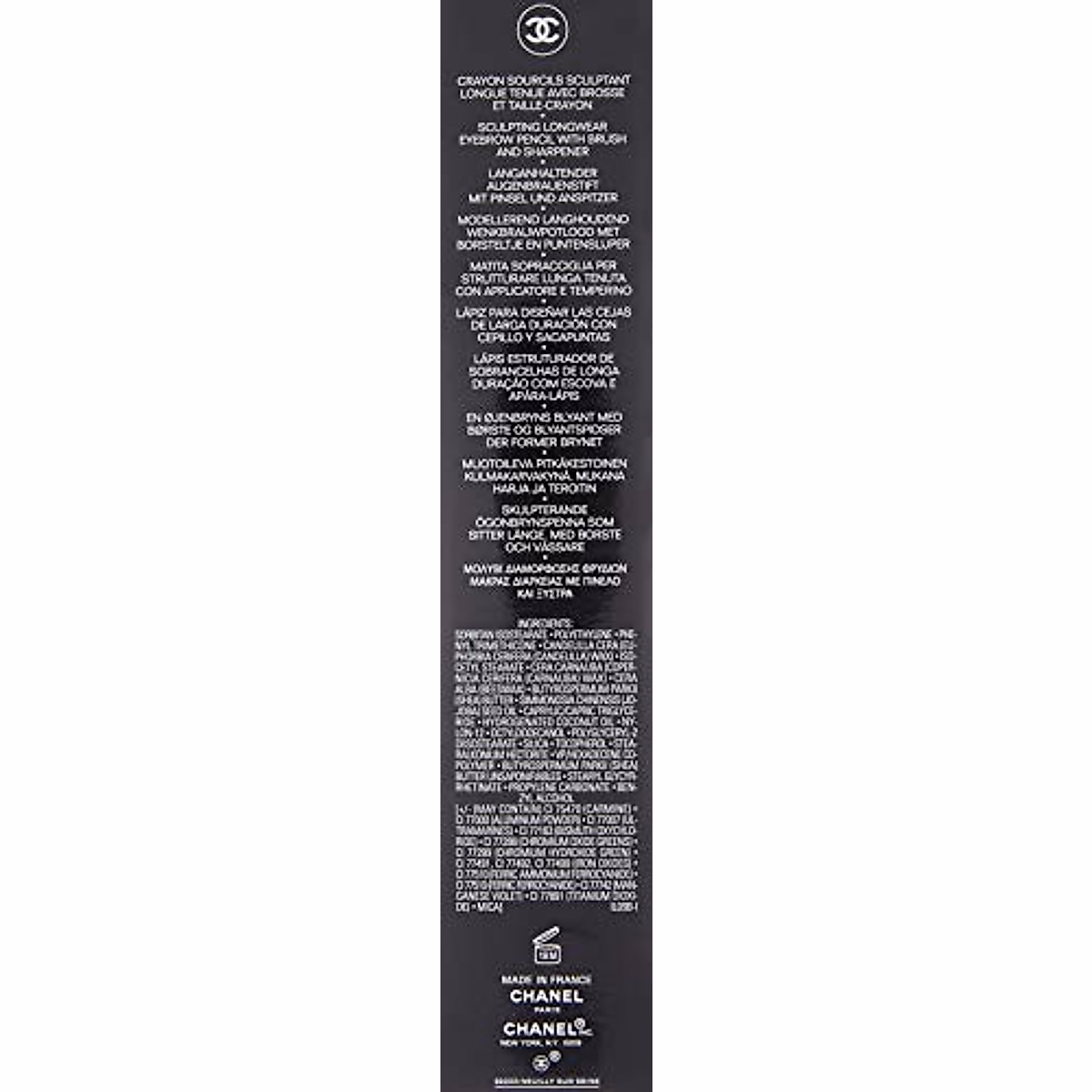 Chanel Crayon Sourcils Sculpting Eyebrow Pencil # 60 Noir Cendre 1G/0.03Oz