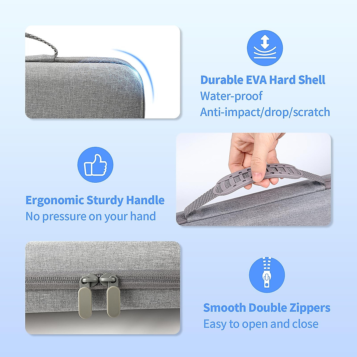 Omezizy M08F Portable Printer Case - Sturdy EVA Travel Bag, Compatible with Itari, PhoPRT, COLORWING, Odaro, Phomemo Portable Printer and HPRT MT800 Thermal Printer, Lightweight