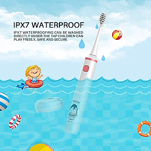 leyoung Kids Electric Toothbrush, Vibrating Toothbrush for Children Boys and Girls Age 3-13, with Smart Timer Rechargeable Electric Toothbrush, IPX7 Waterproof, Christmas Gift for Kids