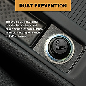 Car Lighter Cigarette, 12V Metal Plastic Construction Cigarette Lighter, 20mm Car Plug Cigarette Lighter, Car Power Plug Socket Output Automatic Cigarette Ignition Lighter Push Button Replacement