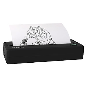 Rongta Portable Printer Wireless for Travel, 300DPI Thermal Inkless Bluetooth Mobile Printer, Support 8.5" X 11" US Letter, Compatible with Android iOS Phone & Laptops (Gray)