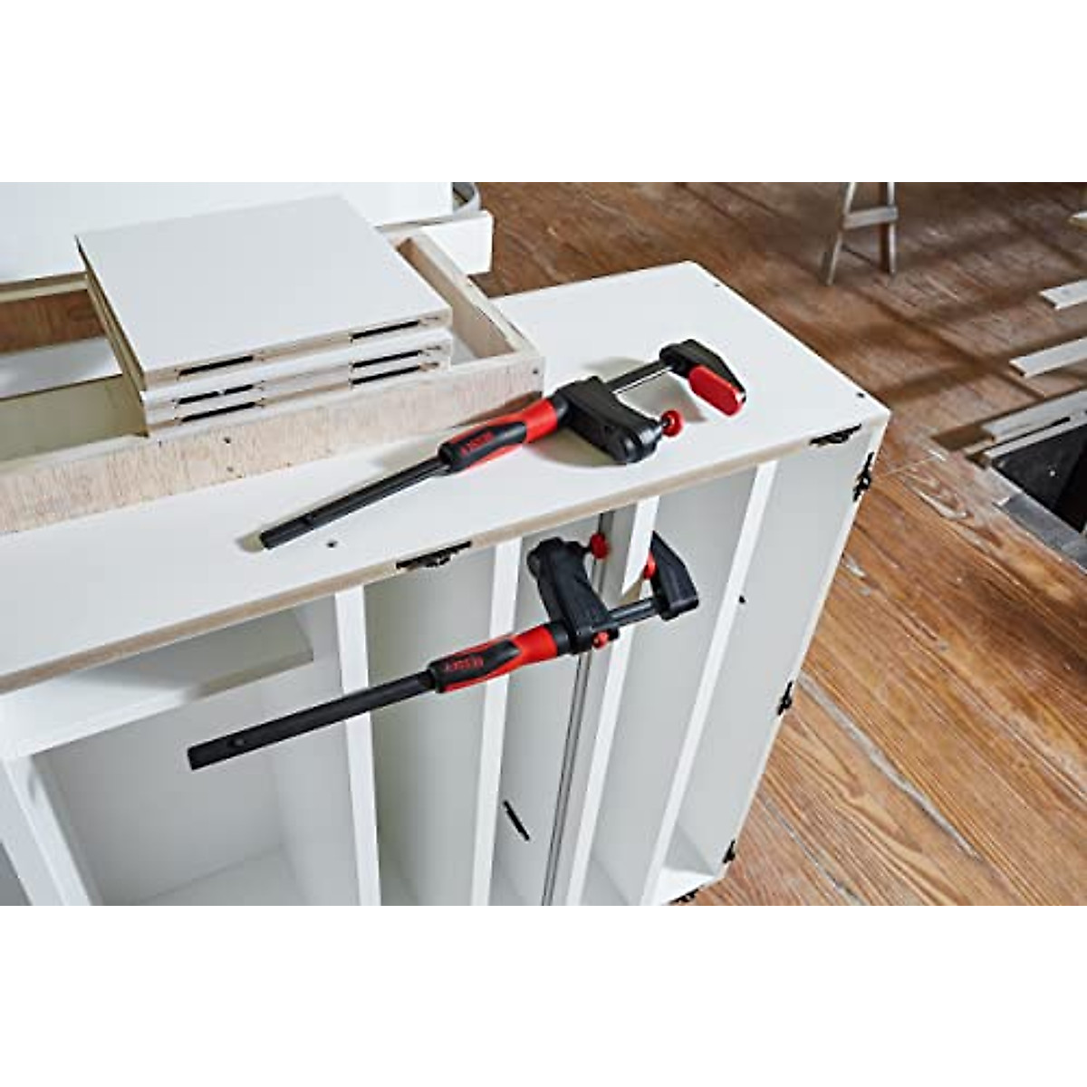 BESSEY GK60 GearKlamp Series - 12 Inch Bar Clamps for Woodworking, 450 lb Clamping Force, Wood Clamps for Gluing, Hand Clamps, Sturdy Woodworking Clamps for Cabinetry, Carpentry, & Home Improvement