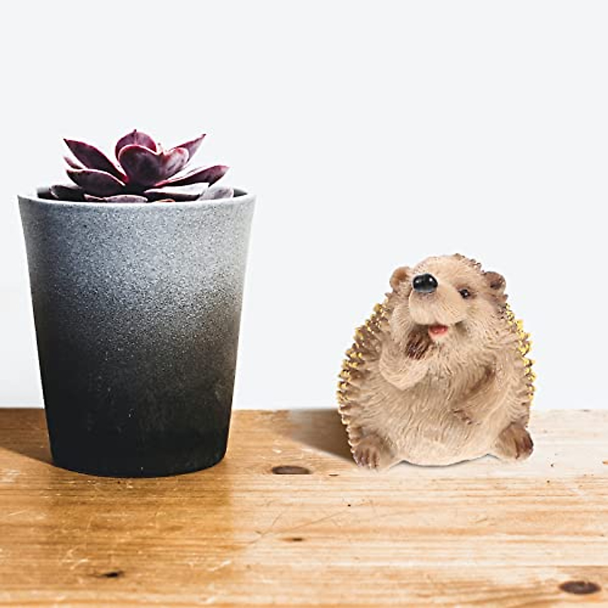 Garden Accessories Mini Hedgehog Figurines Plastic Animal Garden Statues Miniature Hedgehog Ornaments Mini Animal Model for Micro Landscape Plant Pots Bonsai Craft Decors Fairy