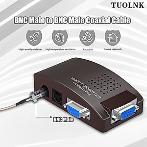 TUOLNK BNC Cable RG316 BNC Male Right Angle to BNC Male Right Angle Coaxial Cable for CCTV HD SDI Cable 3.28ft (1M) 50Ohm BNC Elbow 90 Degree Extension Cable 2 Pack