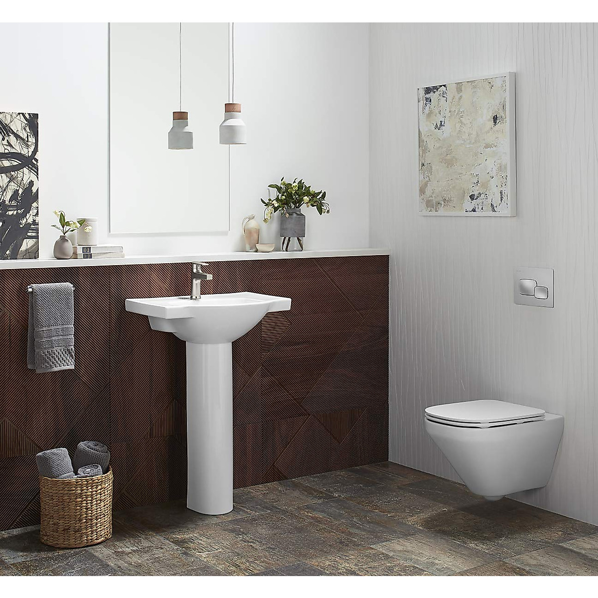 KOHLER 74021-4-BN Taut Single-Handle Bathroom Faucet with Pop-Up Drain, One Hold Bathroom Sink Faucet with Escutcheon, Vibrant Brushed Nickel