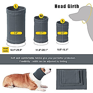 Nanaki Dog Calming Hoodie Head Cover Sleeves - Quiet Ear Covers Hood for Noise, The Grooming and Force Drying Head Protection for Anxiety Relief and Calming Dog Neck and Ear Warmer