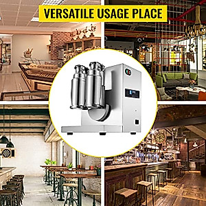 Happybuy Milk Tea Shaker Double Frame Milk Tea Shaking Machine 400r per Minute Stainless Steel Auto Tea Milk Making Machine for Boba Milk Tea