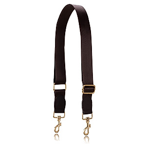 Allzedream Wide Purse Strap Replacement Crossbody Shoulder Bag Adjustable (Chocolate Gold Leather)