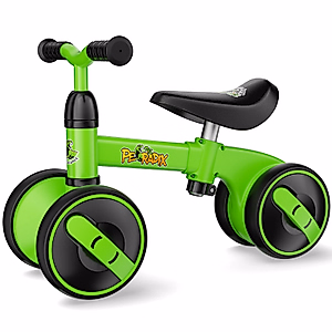 Peradix Baby Balance Bike for 1 2 Year Old, Toddler Bike 10-36 Months Riding Toys with Adjustable Seat and Handlebar, Train Baby from Standing to Running, 1st Birthday Gifts for Boys Girls(Green)