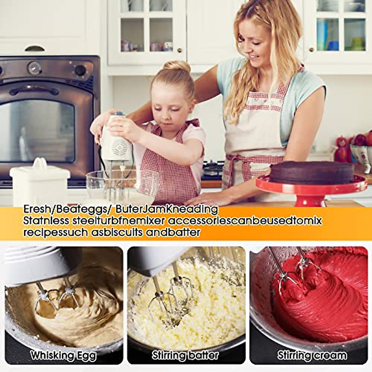 Aoheke Hand Mixer Beaters That Works with KitchenAid KHM5APWH7