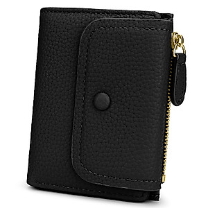 YALUXE Small Wallets for Women Vegan Leather Mini Coin Purse with Coins Zipper Pocket and ID Card Holder
