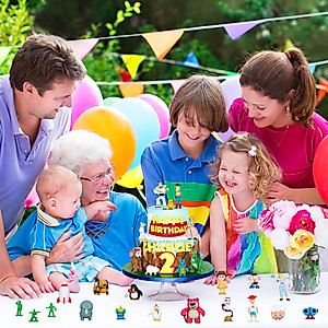 36Pcs Story Toy Cake Toppers, Story Action Figures Cupcake Toppers for Kids, Collectible Mini Figurines for Birthday Party Favor Decorations, 1.2-2.8inch