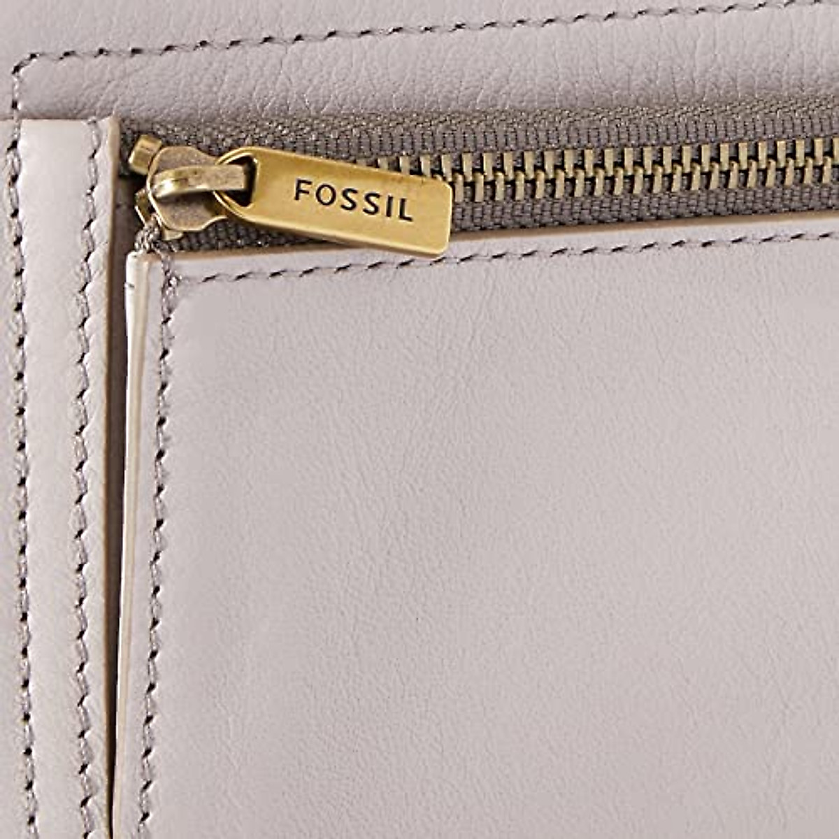 Fossil womens Logan Rfid Around Wallet Zip Clutch, Graystone, One Size US