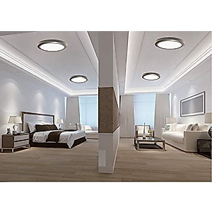 LIT-PaTH LED Flush Mount Ceiling Light Fixture, 3000/4000K/5000K Switch, CRI80+, Dimmable 11 Inch Slim Edge Light, 12.5W 875 Lumen, Aluminum Housing, 1-Pack, Bronze Finish