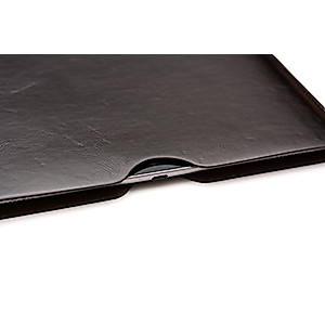 Dockem Executive Sleeve for iPad Pro 12.9 (2015 & 2017): Premium Dark Brown Synthetic/Vegan Leather Lined with Soft Microfiber Felt: Slim, Simple, Slip-on Tablet Case