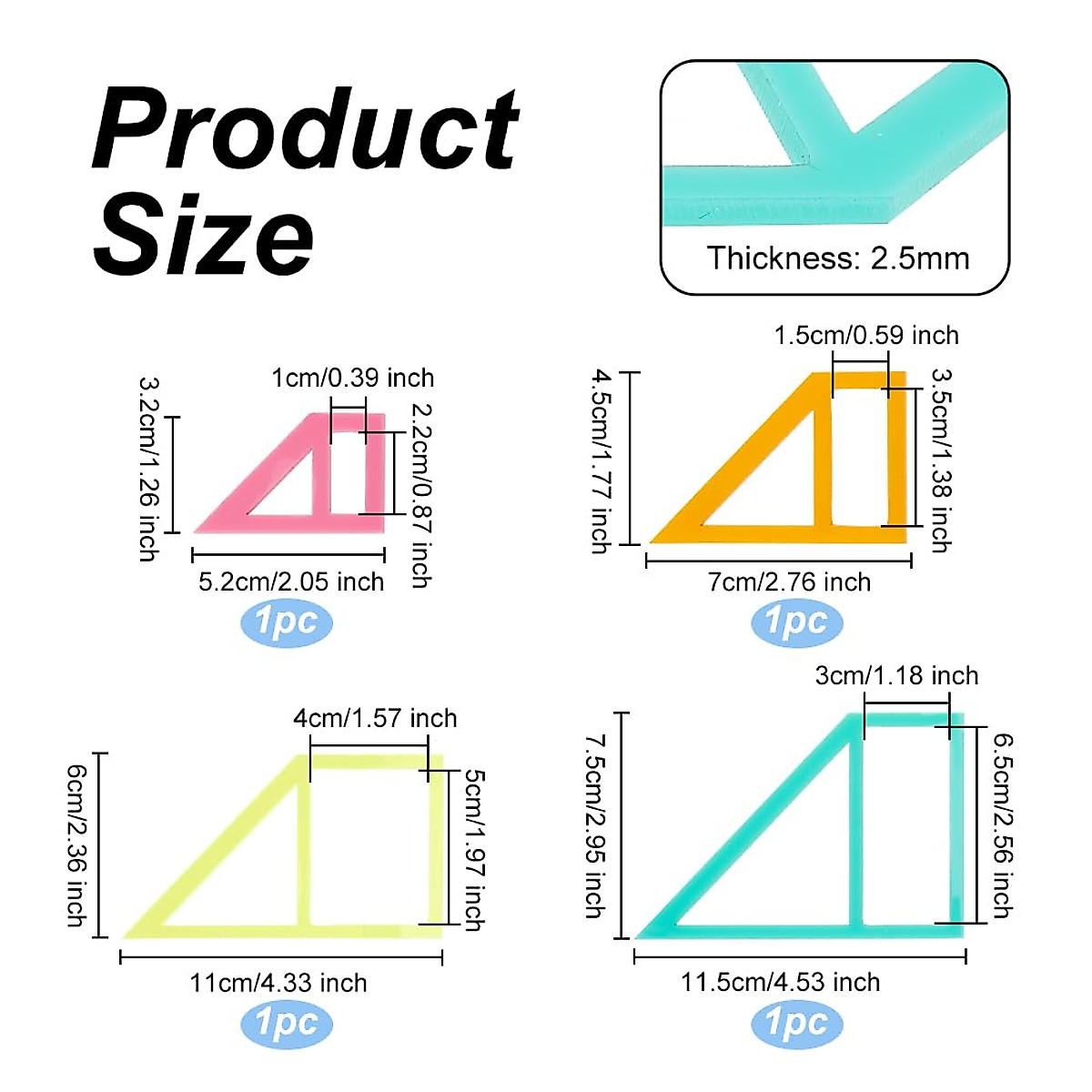 OLYCRAFT 9 Pcs Pet Bandana Sewing Template Set: Arch & Trapezoid Rulers - Acrylic Quilting Templates for DIY Craft Dog Bib Patterns