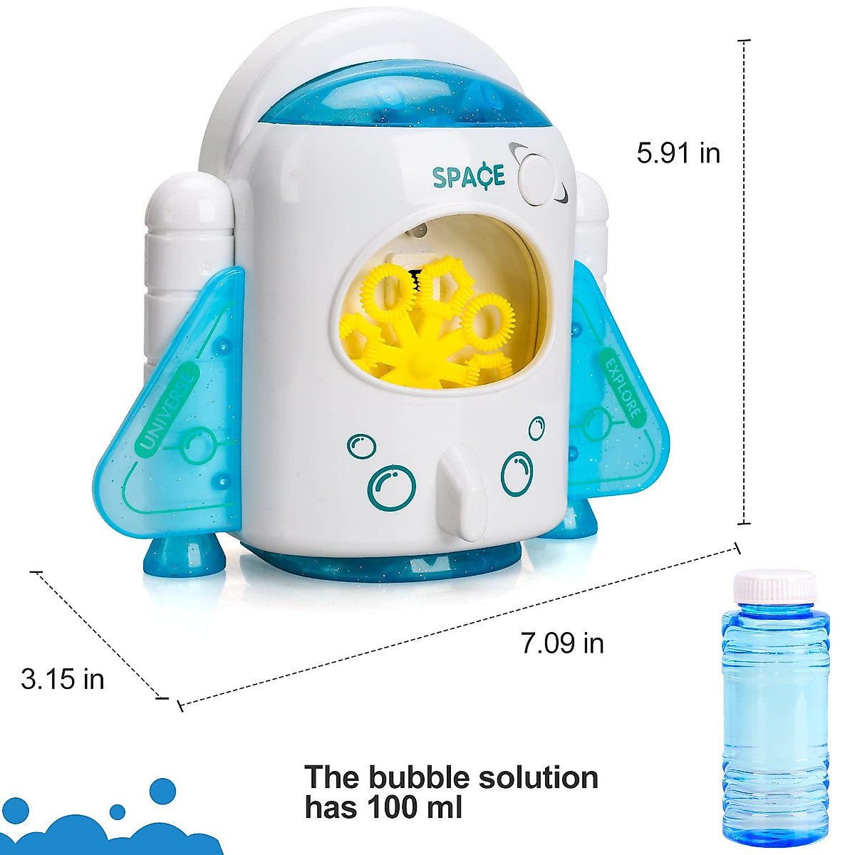 TOY Life Bubble Machine for Kids Toddlers, Automatic Battery Operated Bubble Machine for Parties, Bubble Maker Bubble Blower for Kid Birthday, Easter, Wedding, Indoor Outdoor Bubble Toy for Girls Boys