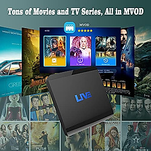 DREAMOSA Android IPTV Box Contains 10000+ Global Channels Movies Sports Cartoon VIP for Free Brazil India Arab Asia Europe, Black, 10*10*1