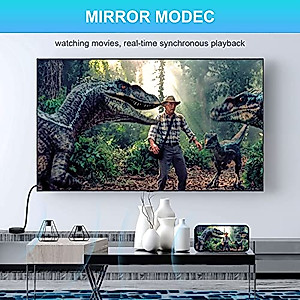 SUNPUPA Wireless HDMI Display Dongle Adapter, Used for Laptop/iPhone Mac iOS Android Casting/Mirroring to TV/Projector /Monitor, NO Setup, NO APP Required, No Delay, Video Mirroring Dongle Receiver