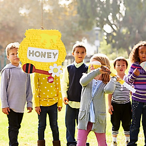 Deekin 3 Pcs Cute Piñata Set Include Piñata with Stick Eye Mask Large Piñata Money Piñata for Kids Music Science School Sports Bridal Shower Birthday Party Decorations Supplies