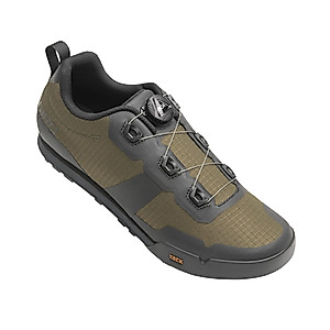 Giro Tracker Men BOA Flat Pedal Mountain Bike/e-Bike Shoes - Trail Green/Dark Shadow (2024), 40