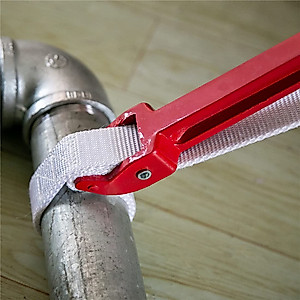 Strap Wrench 12" Handle Adjustable Nylon Strap Pipe Wrench Oil Filter Strap Opener Wrench Disassembly Tool Handle