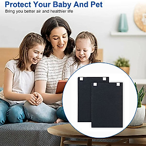 JASENG 2 Pack Carbon Pre Filter 48"x8" Cut to Fit Compatible with Honeywell Air Purifiers Universal Replacement Activated Charcoal Pad Air Filter fits Furnace Filters Trash Cans and Air Conditioner