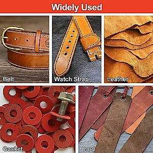 Spurtar 12 PCS Steel Hollow Leather Punch Set 1/8''-3/4''(3-19mm) Heavy Duty Round Hole Punch Set Leather Hole Tool for Watch Cloth Belt Gaskets w/Storage Bag