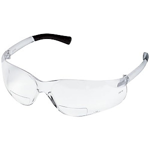 MCR Safety Glasses BearKat ‎‎BKH20 Clear Polycarbonate lenses, UV light protective eyewear with Scratch Resistant Duramass Technology, Bifocal Safety Glasses 2.0 Diopter