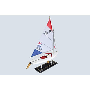 LK Wooden Sunfish Model Sailboat Decoration 16"-10