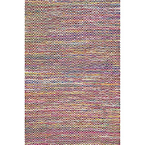 nuLOOM Rochell Handwoven Chevron Accent Rug, 2 ft x 3 ft, Magenta
