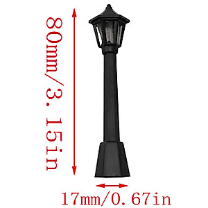 LQ Industrial Mini Lamppost 6PCS Miniature Railway Train Lamp Post Lights Street Light Model for Doll House Micro Landscape Fairy Garden
