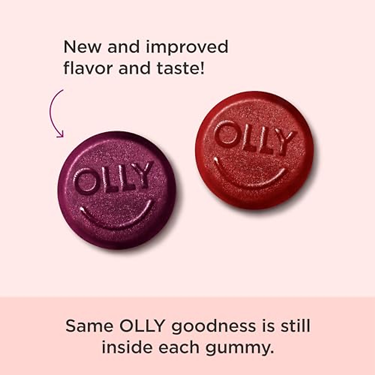 OLLY Women's Multivitamin Gummy, Vitamins A, D, C, E, Biotin, Folic Acid, Adult Chewable Vitamin, Berry Flavor, 65 Day Supply - 130 Count (Packaging May Vary)