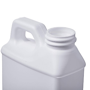 Consolidated Plastics Rectangular F-Style Bottle with Cap, HDPE, White, 8oz., 12 Piece