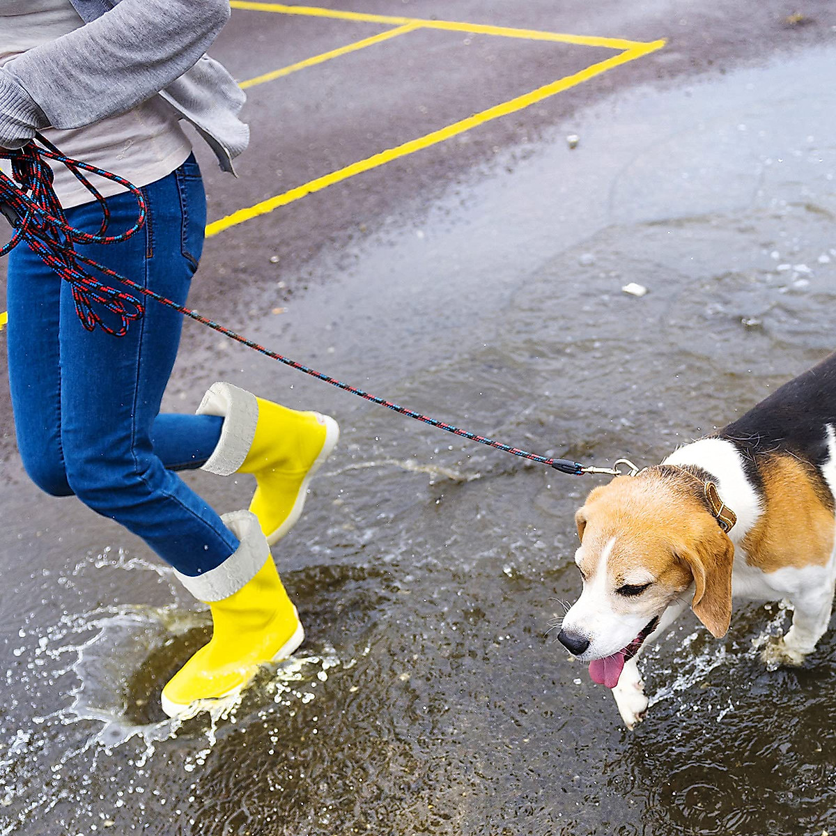 3 Pairs Rain Boot Socks Fleece Boot-liner with Knitted Cuff Long Thermal Fleece Socks for Rain Boots, Size 8-10 (Black, Grey, White)